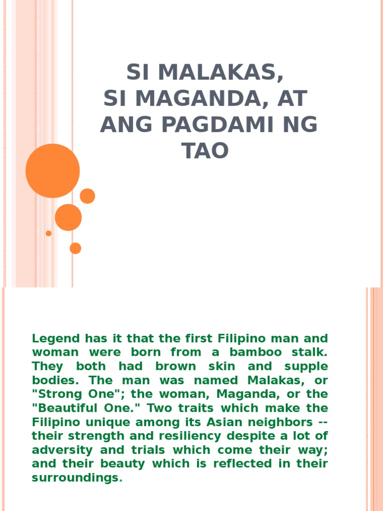 (#28) Si Malakas at Si Maganda | PDF | Philippines | Traditional Stories