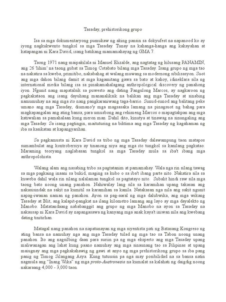 (#28) Tasaday | PDF