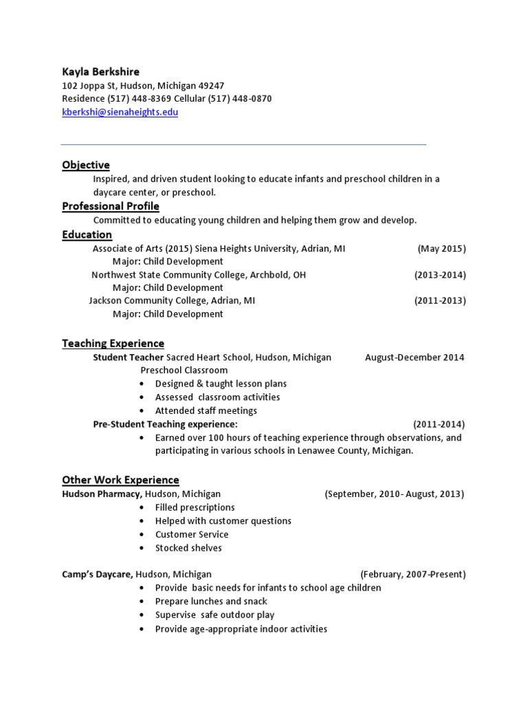 Resume For Portfolio | PDF | Self-Improvement | Wellness