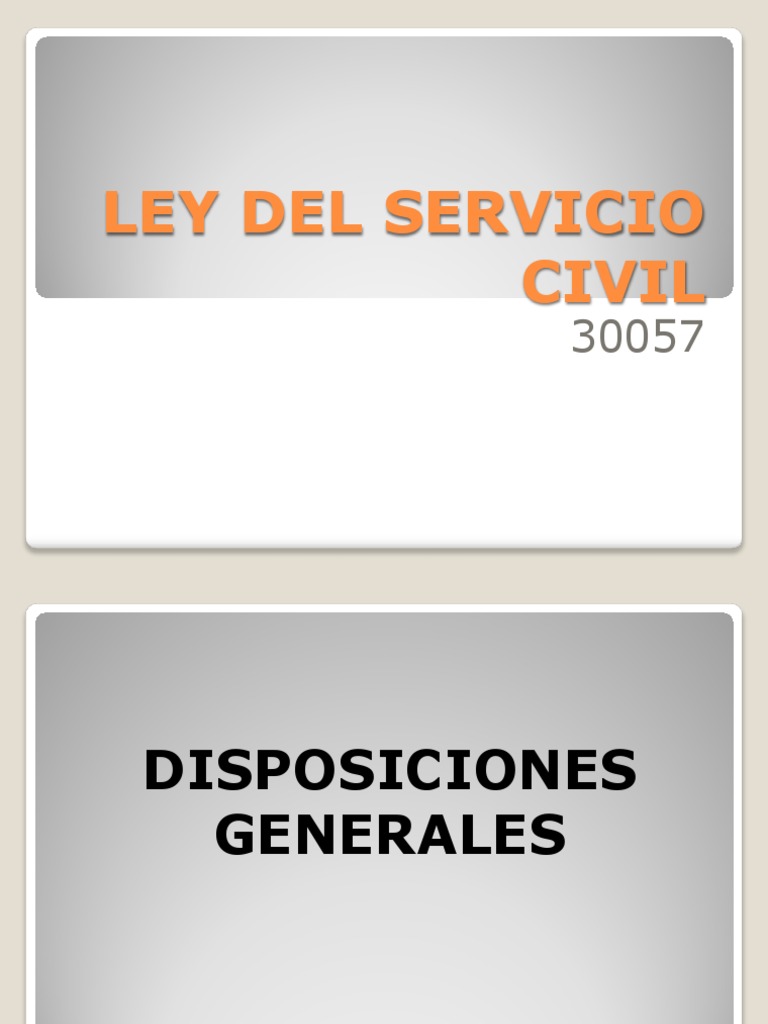 Ley Servicio Civil | Derecho laboral | Estado (política)
