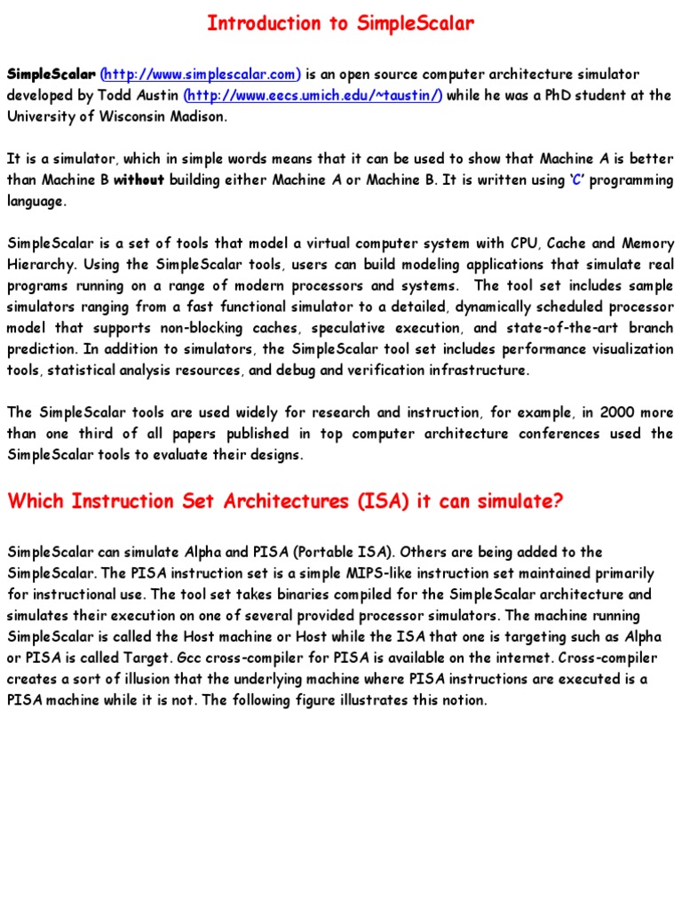 What Is SimpleScalar | PDF | Instruction Set | Cpu Cache