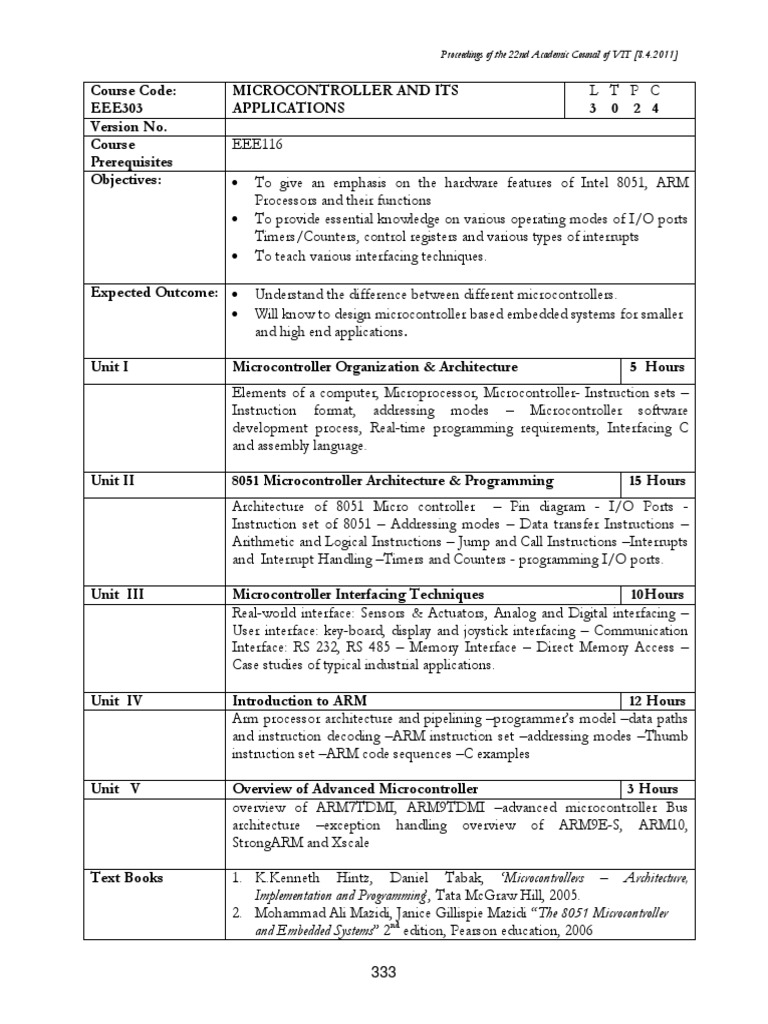 Eee303 Microcontroller-And-its-Applications Eth 1.20 Ac22 | PDF ...