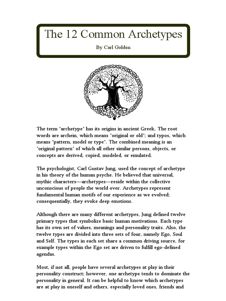 12 Common Archetypes Explained | PDF | Archetype | Motivation