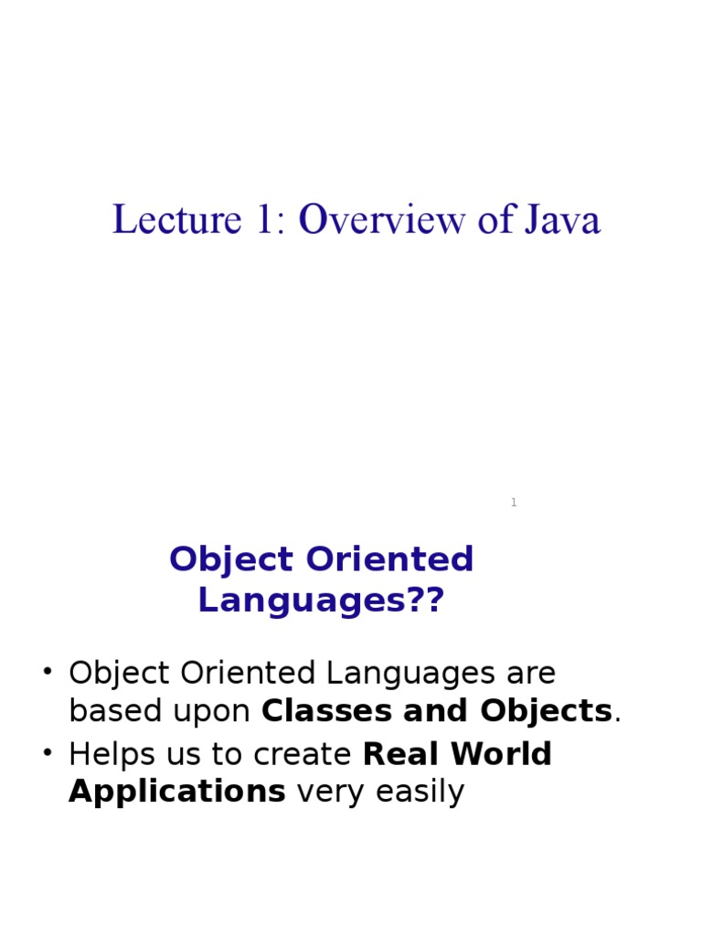 Advanced Java Lecture-1 | PDF | Java (Programming Language) | Data Type