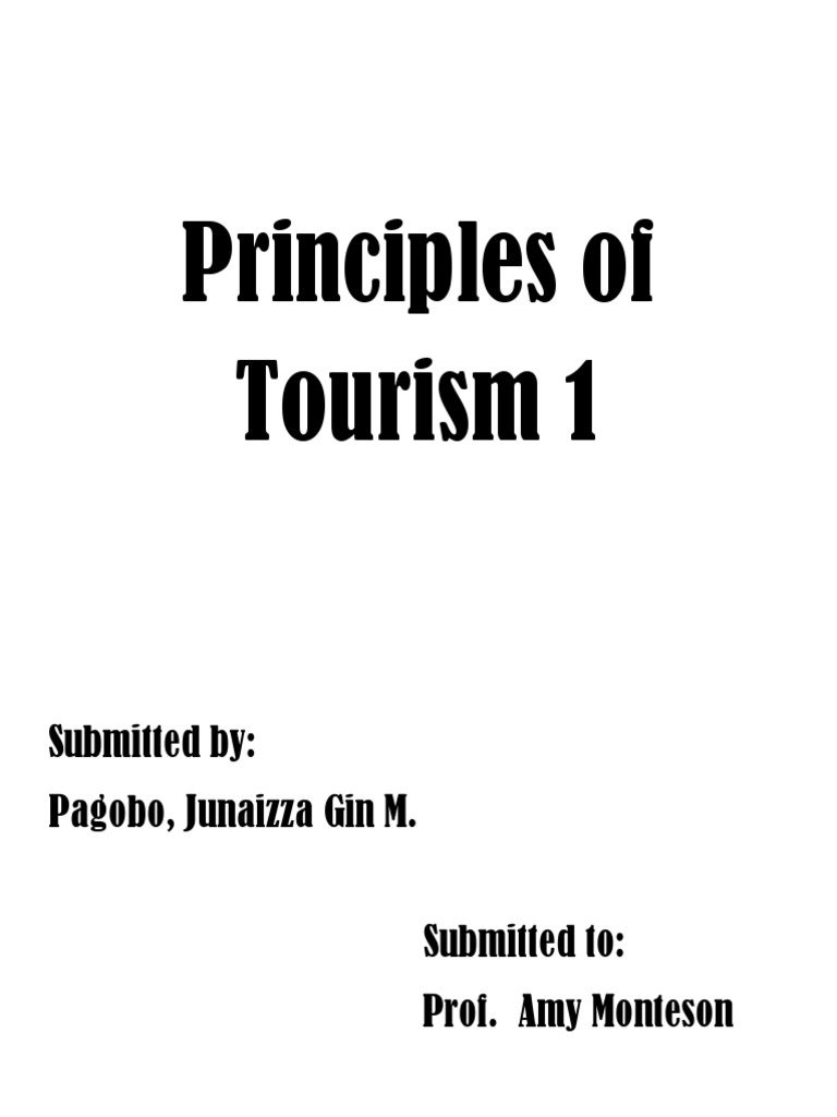 Principles of Tourism 1 | PDF | Jordan | Religion And Belief