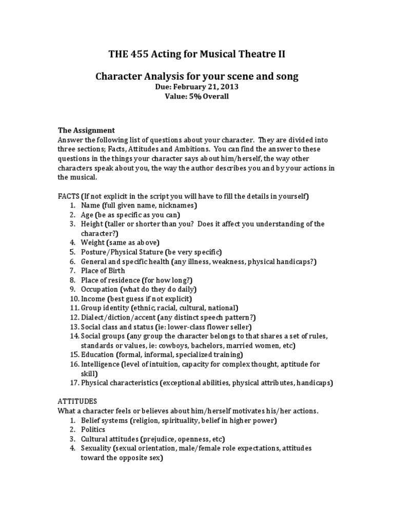 Character Analysis MT | PDF | Social Group | Attitude (Psychology)