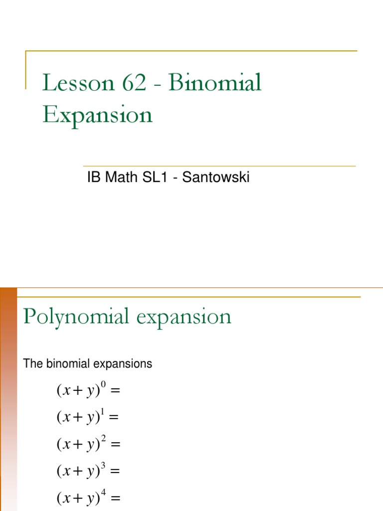 Binomial Expansion | PDF | Discrete Mathematics | Abstract Algebra