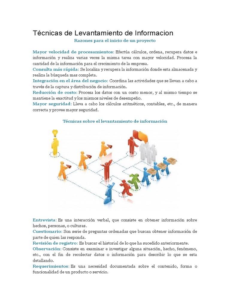 Técnicas de Levantamiento de Informacion | PDF | Software | Información