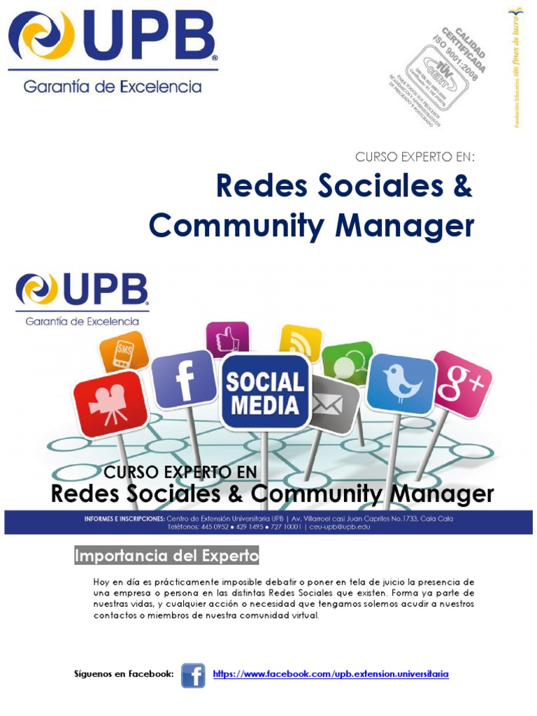 Curso Experto En Redes Sociales Y Community Manager Descargar Gratis