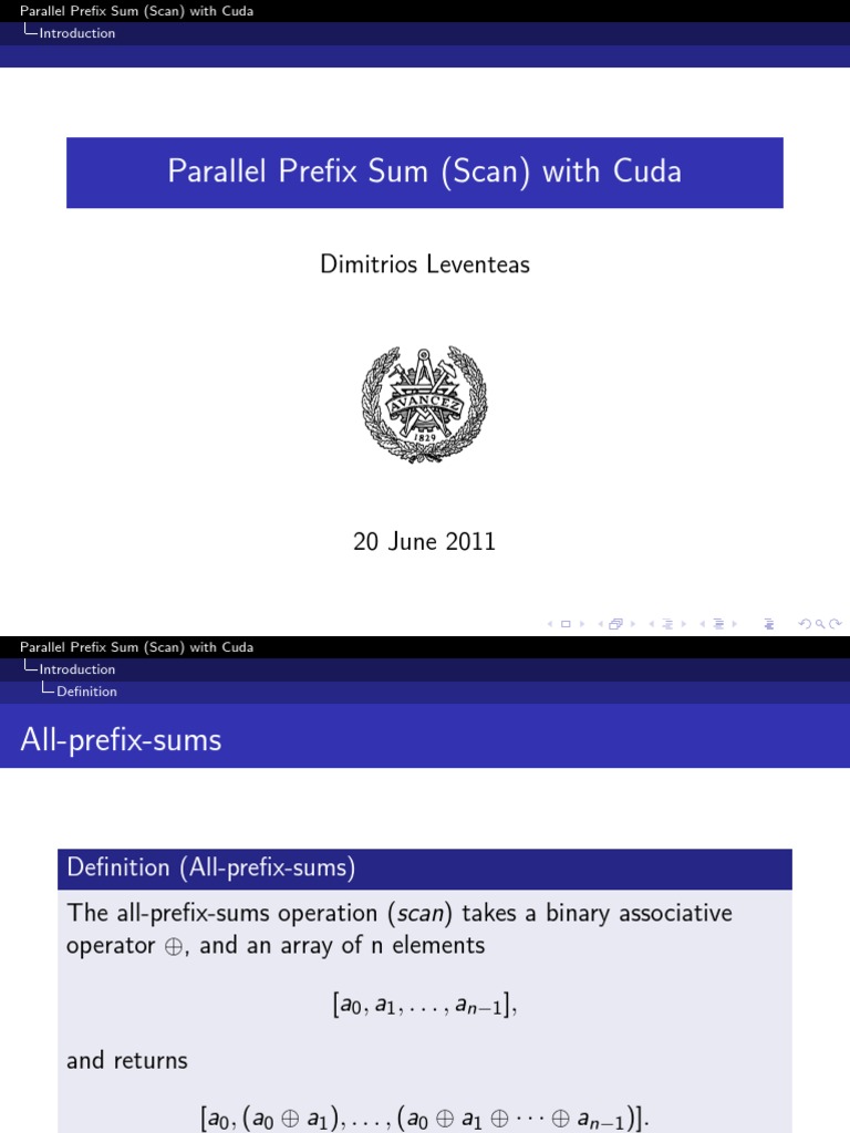 Parallel Prefix Sum | PDF | Computer Programming | Areas Of Computer Science