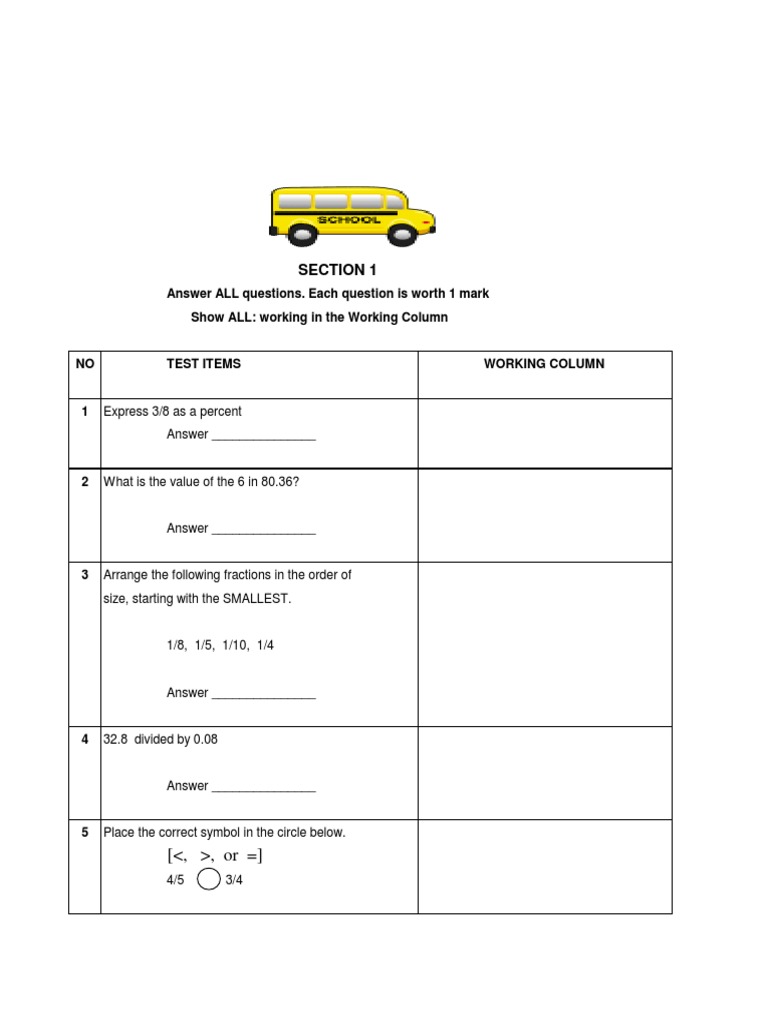 Math Problem Solving Test | PDF | Area | Interest