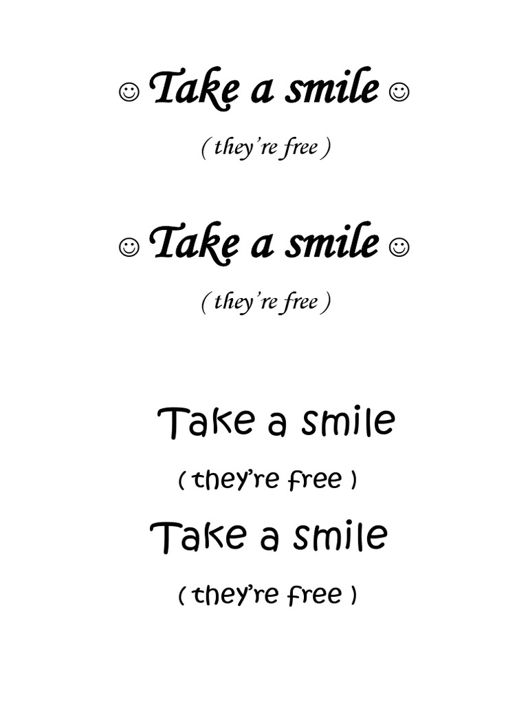Take A Smile | PDF