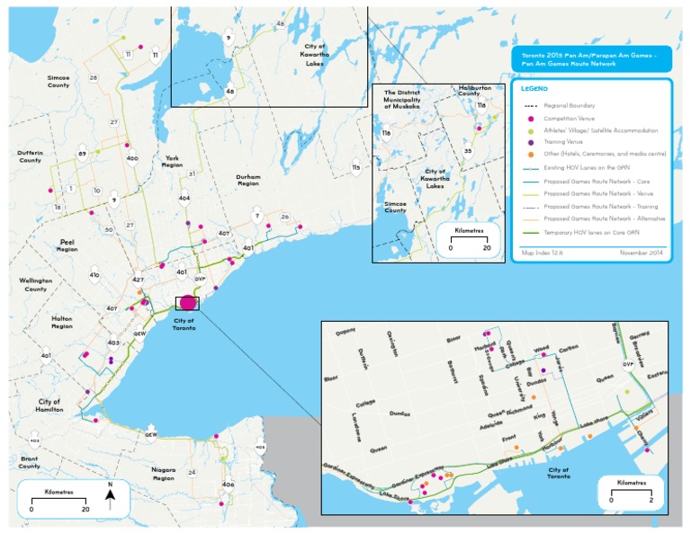 Toronto 2015 Pan Am Games Route Map | PDF | Travel