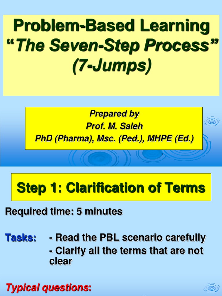 Problem Based Learning 7 Jumps | Neuropsychology | Learning