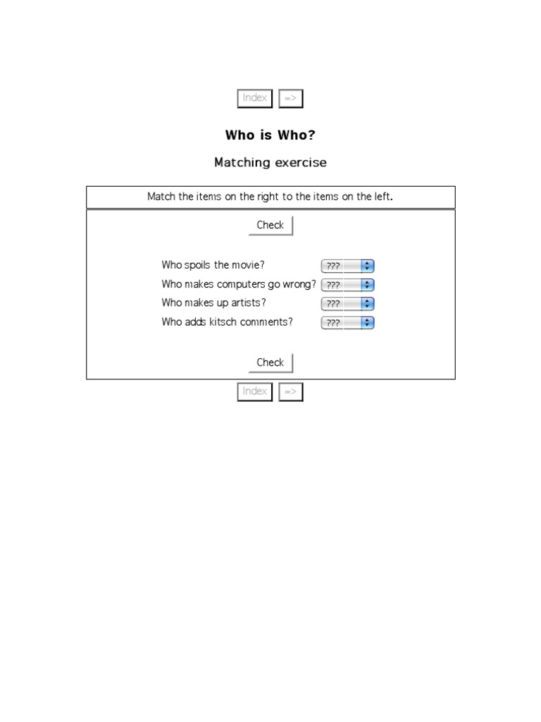Fun Character Matching Game | PDF