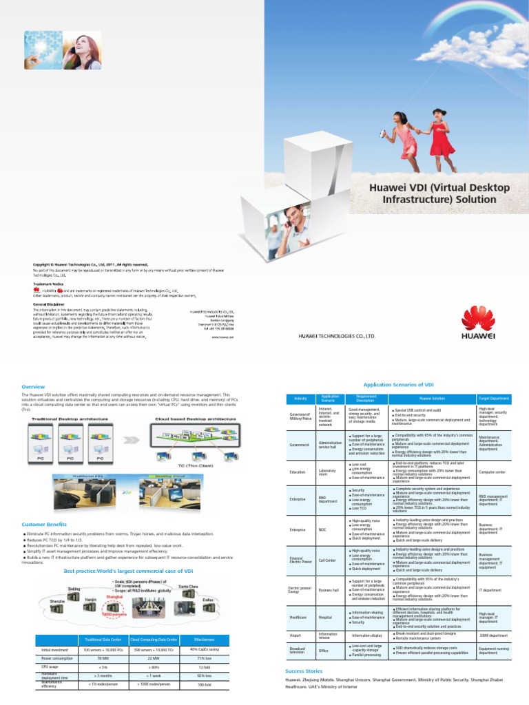 Huawei VDI Solution Overview | PDF | Desktop Virtualization | Data Center