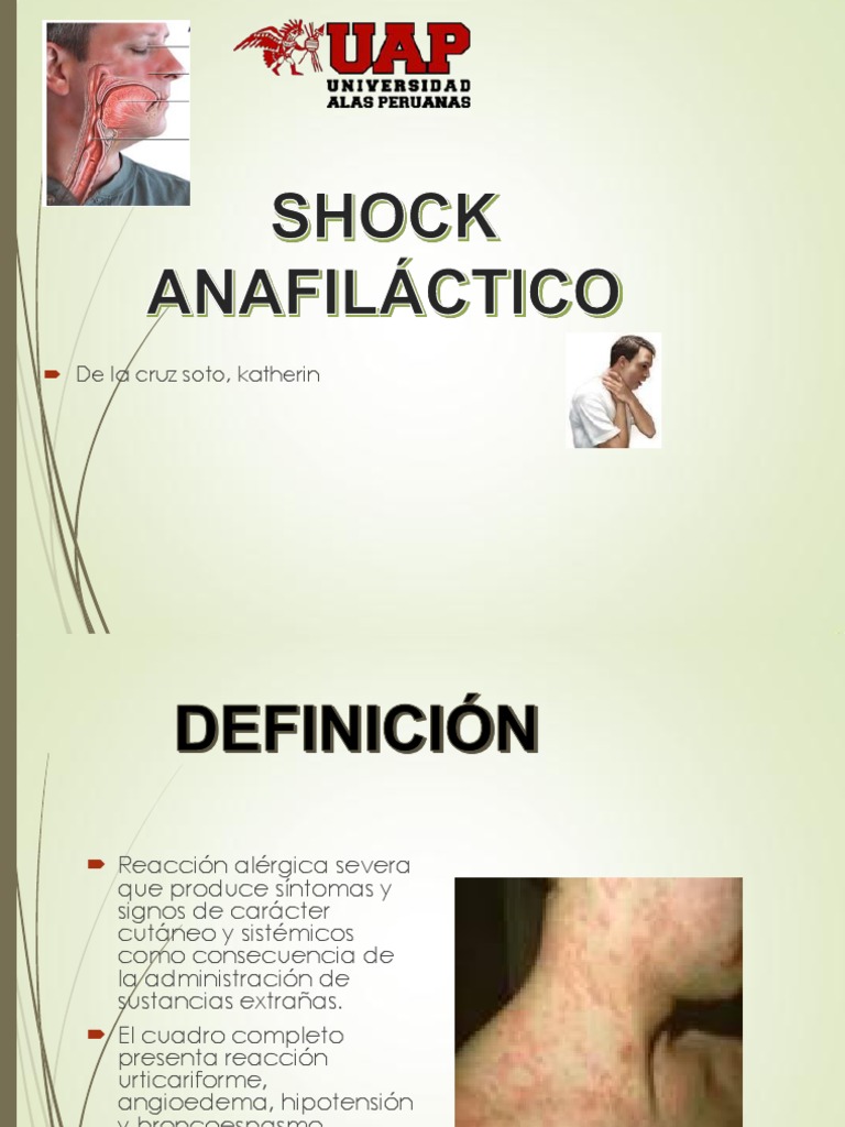 Primeros Auxilios Exposicion Shock Anafilactico | Alergia | Ciencias de ...