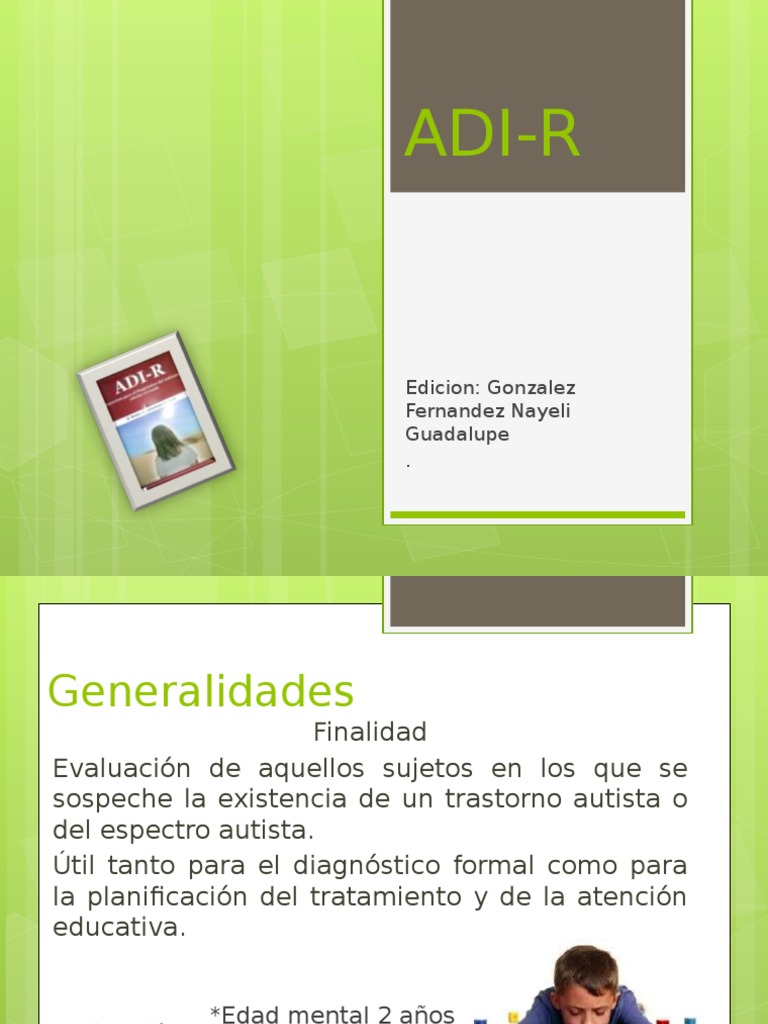 Evaluación del ADI-R para TEA | PDF | Autismo | Algoritmos