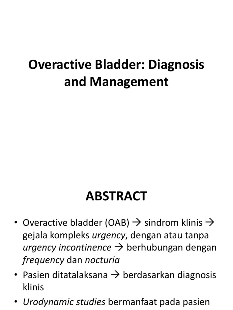 Overactive Bladder | PDF