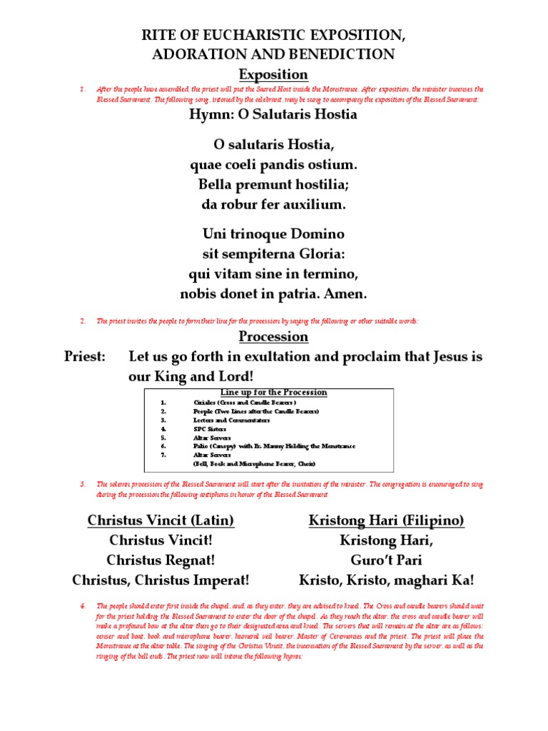 Rite of Eucharistic Exposition | PDF | Mary, Mother Of Jesus | Sacred