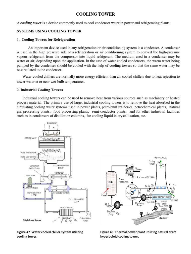 6 Cooling Tower | PDF | Refrigeration | Mechanical Fan