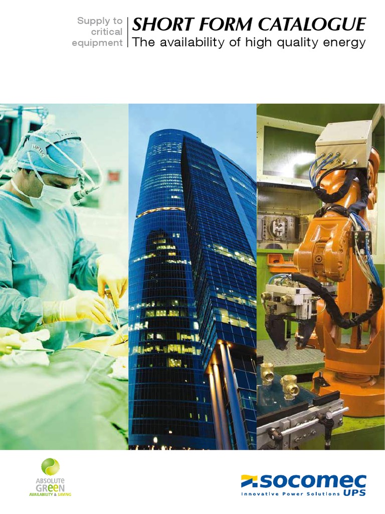 SOCOMEC UPS Short Form Catalogue | PDF | Rectifier | Innovation