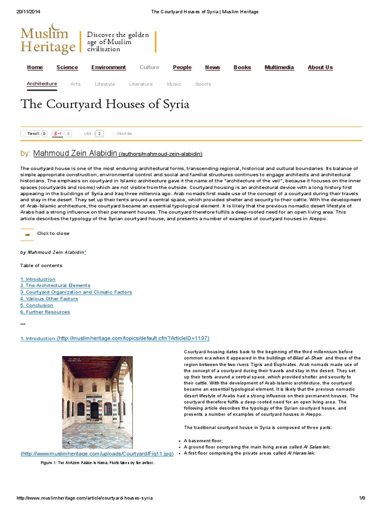 The Architectural Legacy of Syrian Courtyards | PDF | Window | Syria