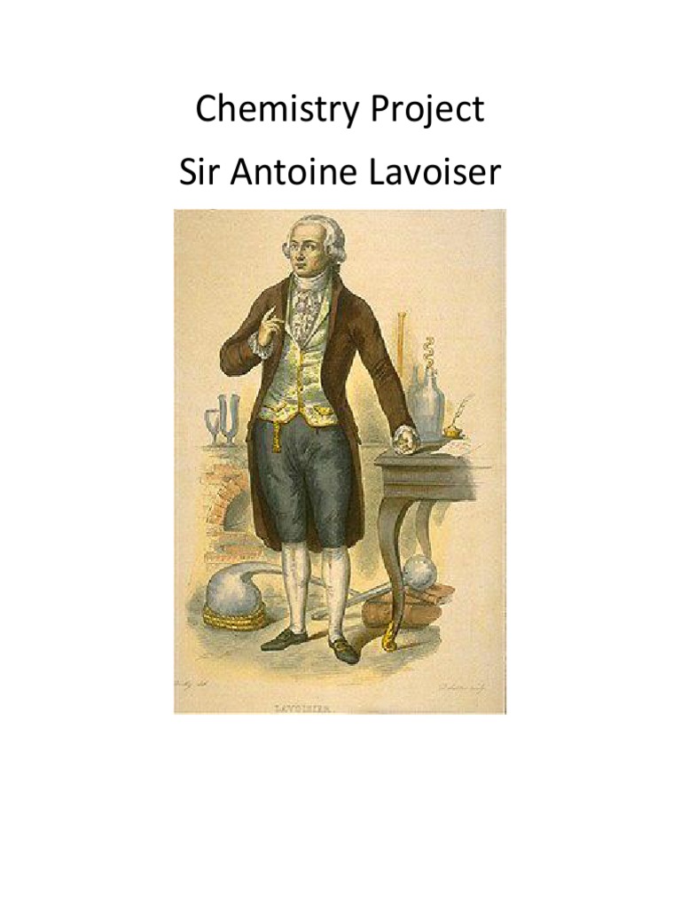 Chemistry Project Sir Antoine Lavoiser | PDF | Acid | Ion