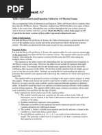 MCAT Prep Physics Equation Sheet | Lens (Optics) | Force