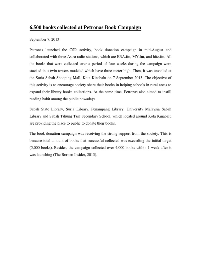 Corporate Social Responsibility - Petronas | PDF | Corporate Social ...