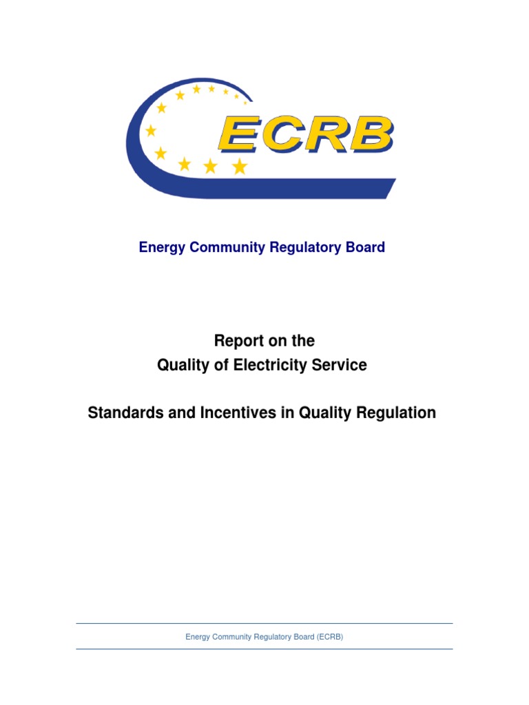 ECRB Report On The Quality of Electricity Service Standards and ...