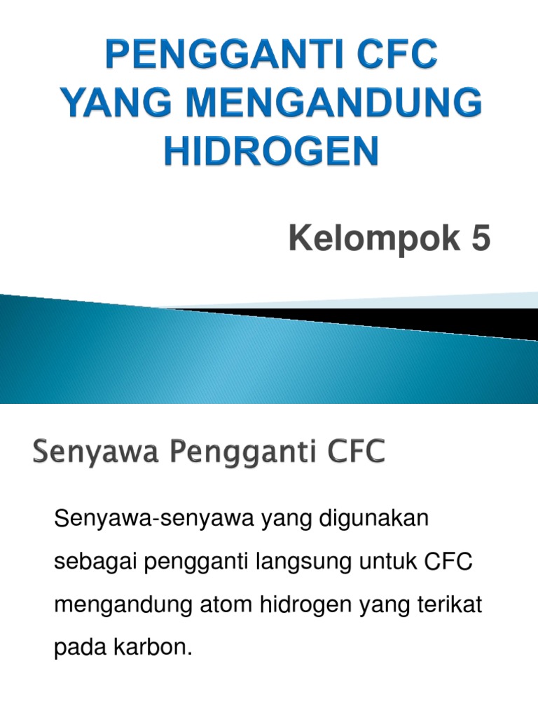 Pengganti CFC: HCFC dan HFC | PDF | Sains & Matematika