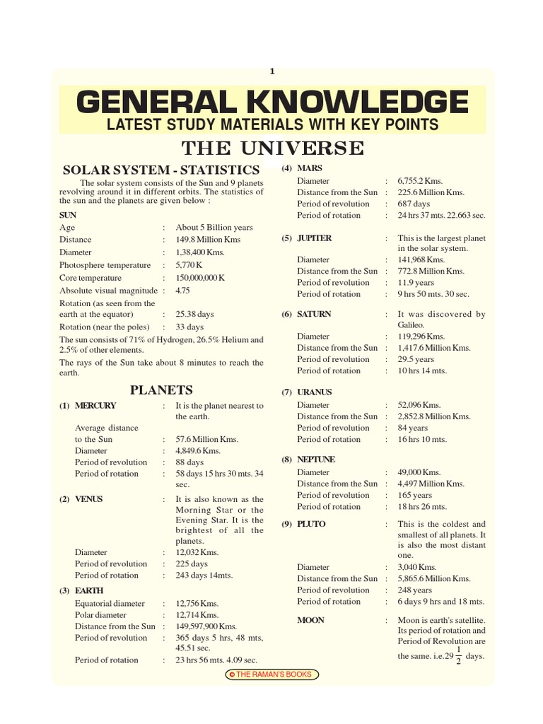 General Knowledge | PDF | Cloud | Rock (Geology)