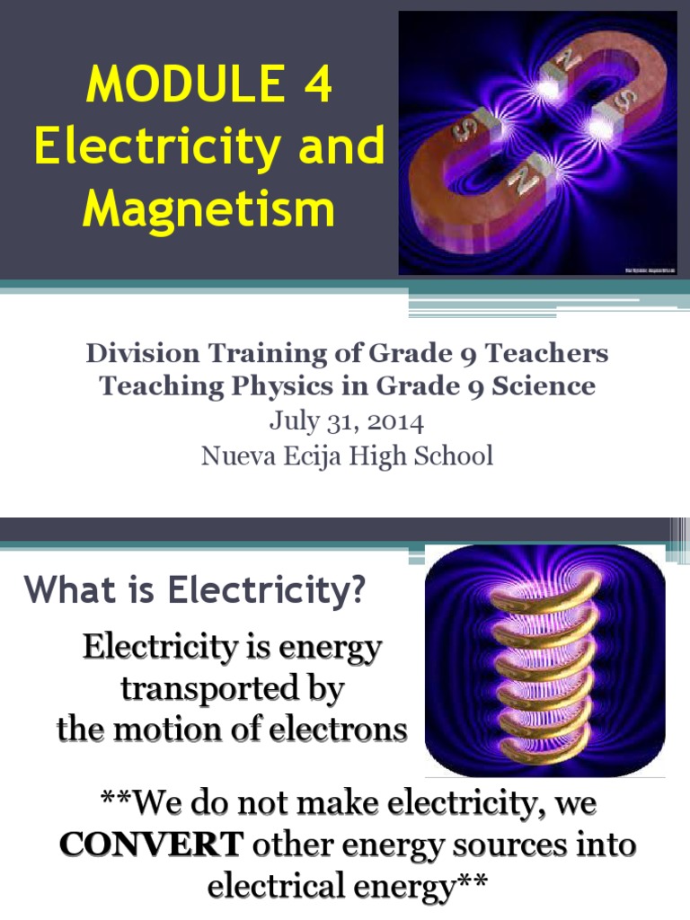 Grade 9 Electricity and Magnetism Module | PDF | Kilowatt Hour | Watt