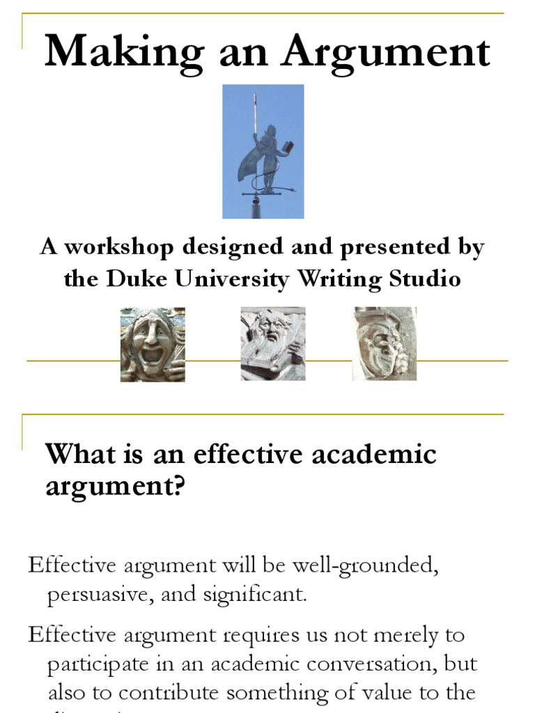 Making An Argument Presentation | PDF | Reason | Argument