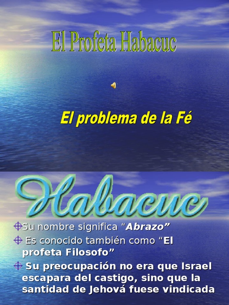 Habacuc | PDF | Textos Religiosos | Creencia religiosa y doctrina