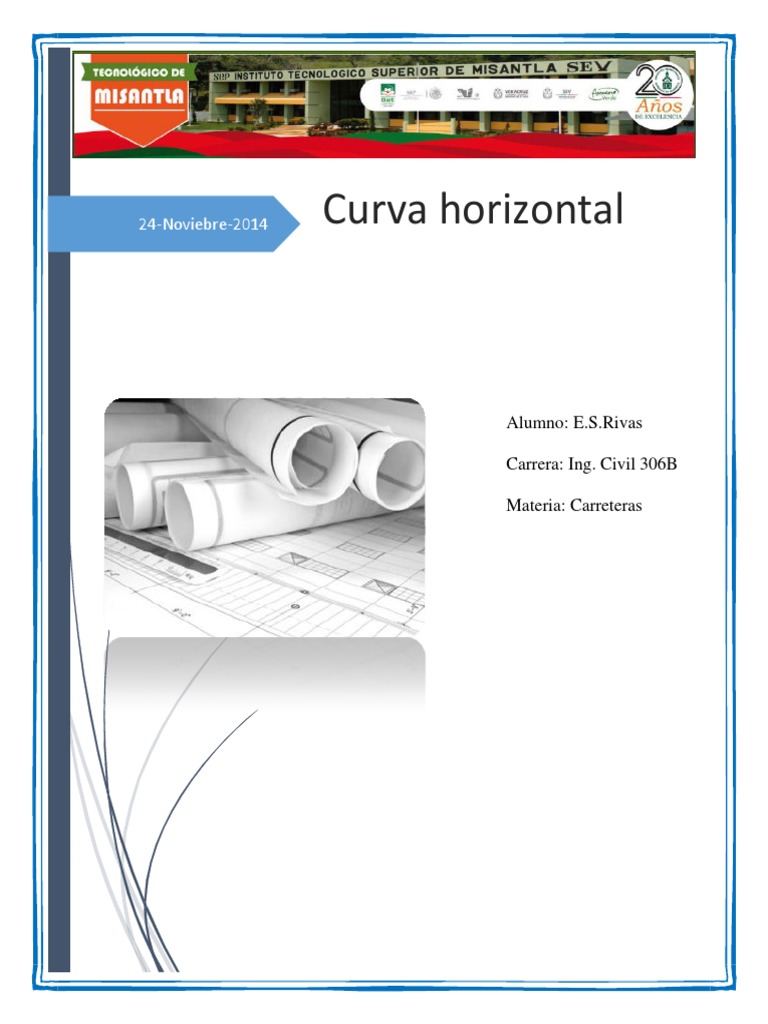 Cálculo Curva Horizontal | PDF | Curva | Tangente