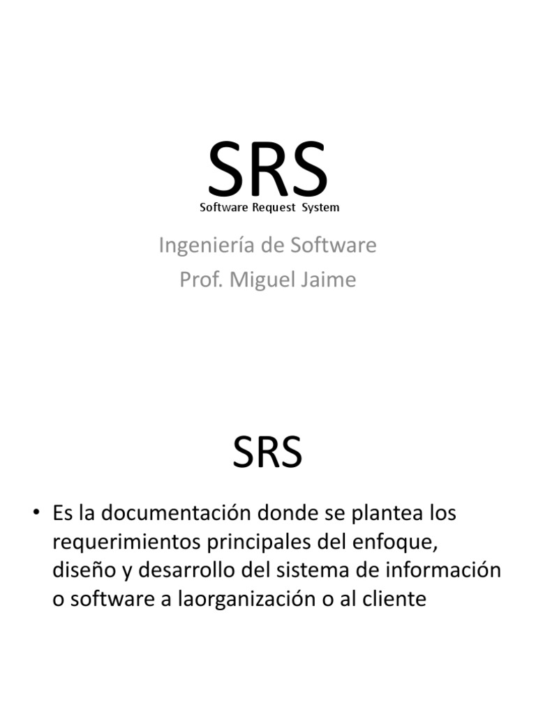 Srs | PDF | Hardware de la computadora | Software