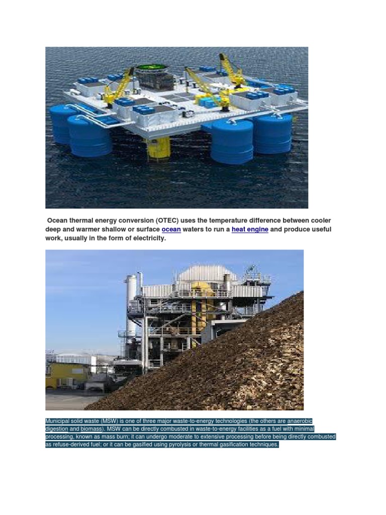 Ocean Thermal Energy Conversion | PDF | Technology & Engineering