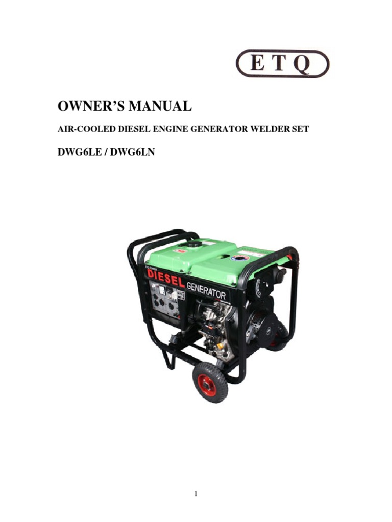 Generator Welder | PDF | Internal Combustion Engine | Diesel Engine