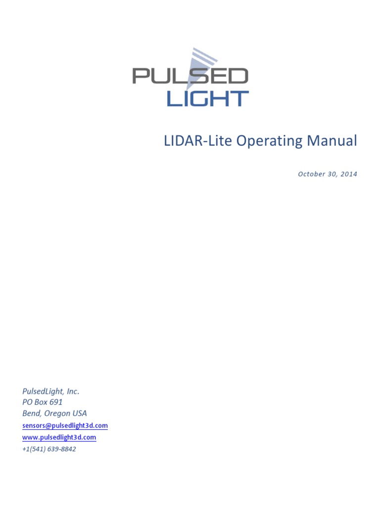 LIDAR Lite Operating Manual | PDF | Electrical Engineering | Electronics