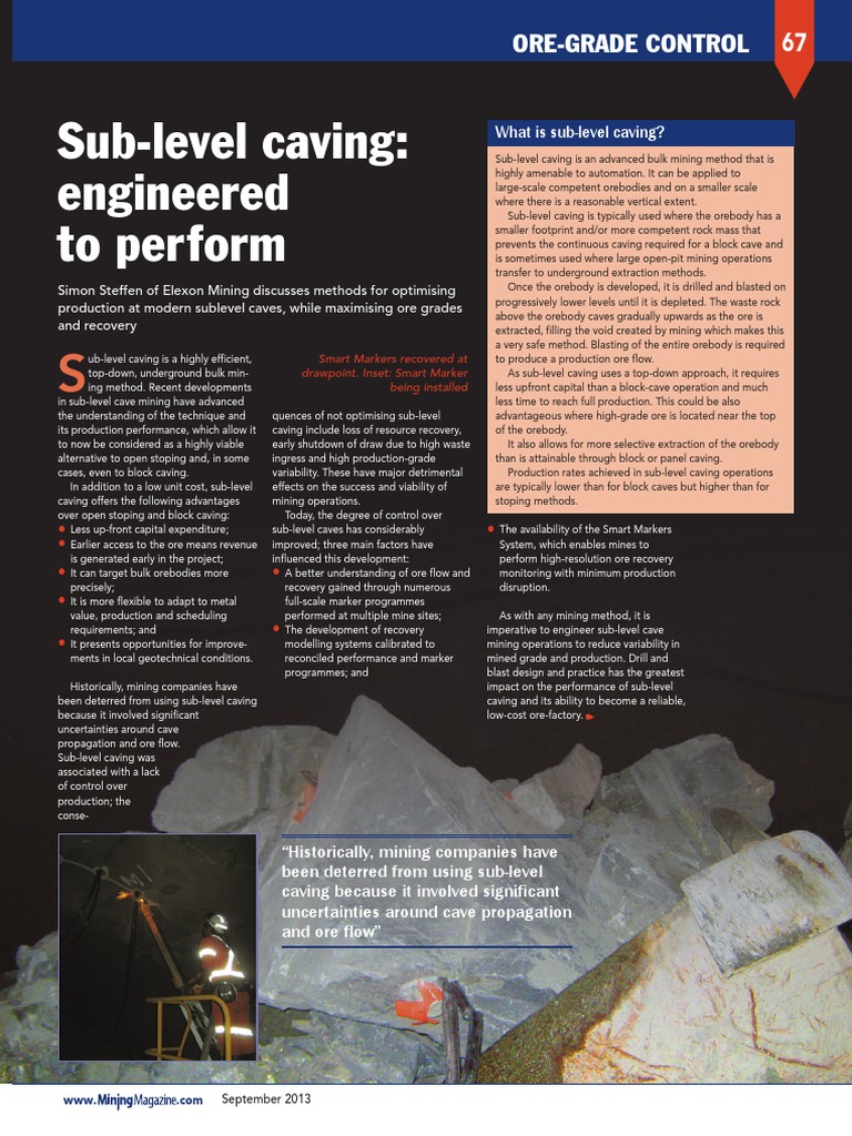 Sub Level Caving Engineered To Perform | PDF | Mining | Science