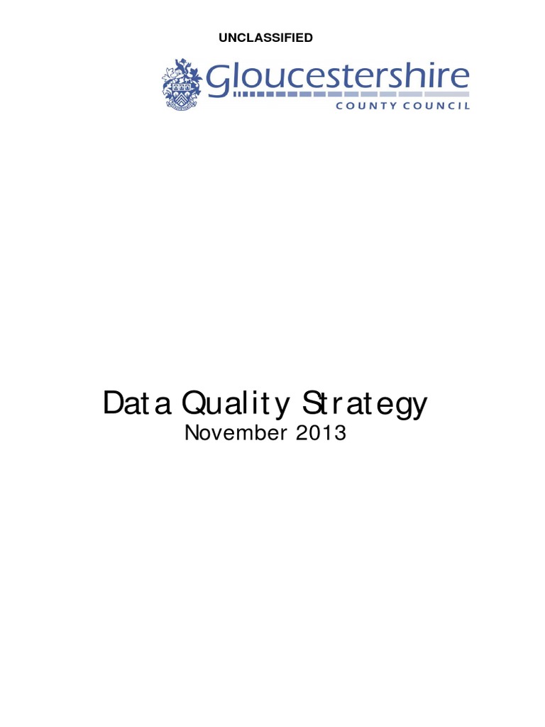 Data Quality Strategy 2013 | PDF | Data Quality | Service Level Agreement