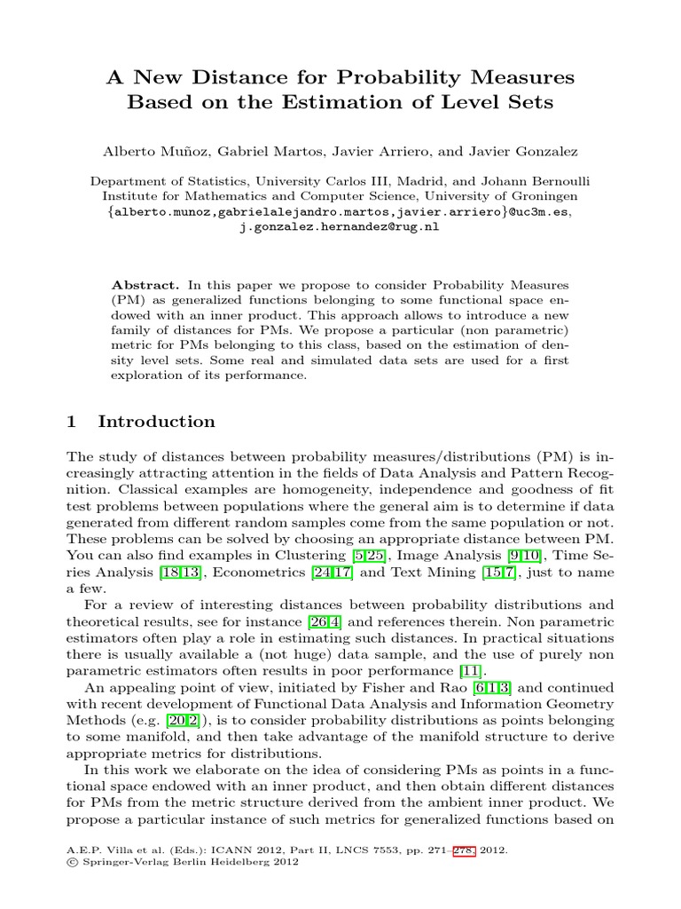 Prob Level Sets | PDF | Generalized Function | Distribution (Mathematics)