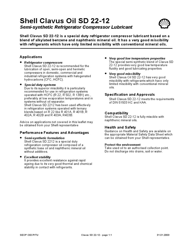 Gpcdoc Tds Clavus SD 22-12 | PDF | Oil | Gas Compressor