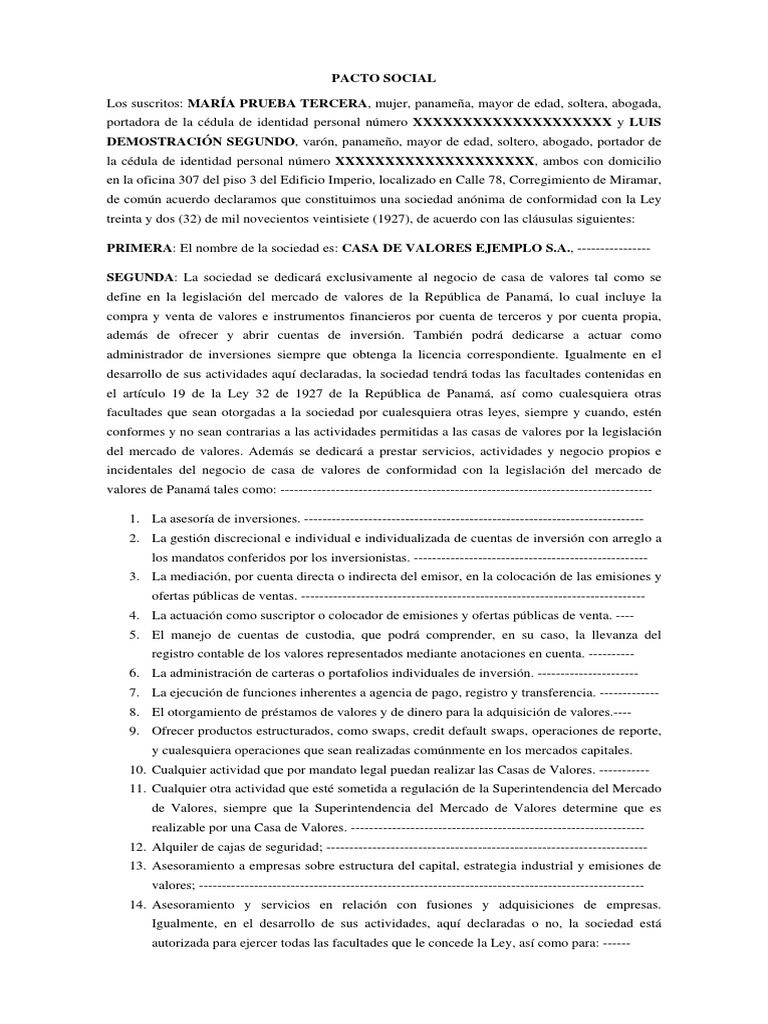 Pacto Social | Panamá | Compartir (Finanzas)
