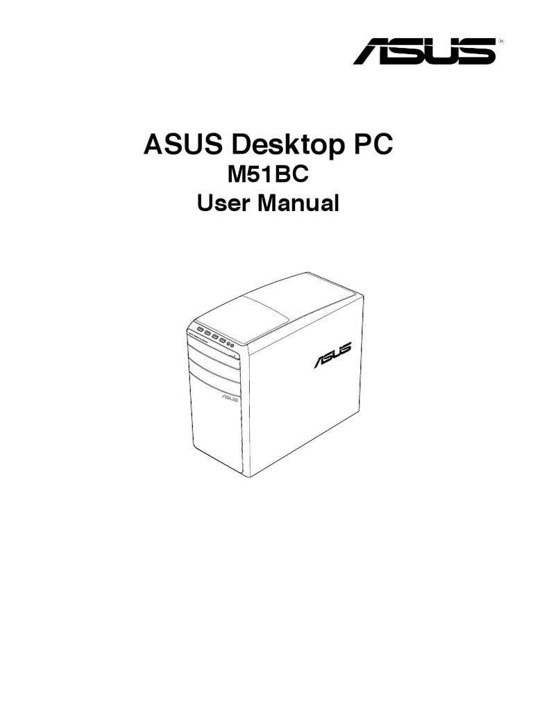 ASUS M51AC User Manual | PDF | Usb | Personal Computers