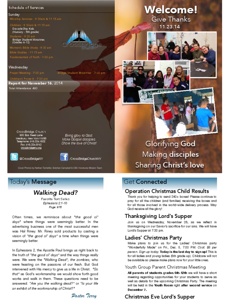 Give Thanks: Making Disciples Sharing Christ's Love Glorifying God ...