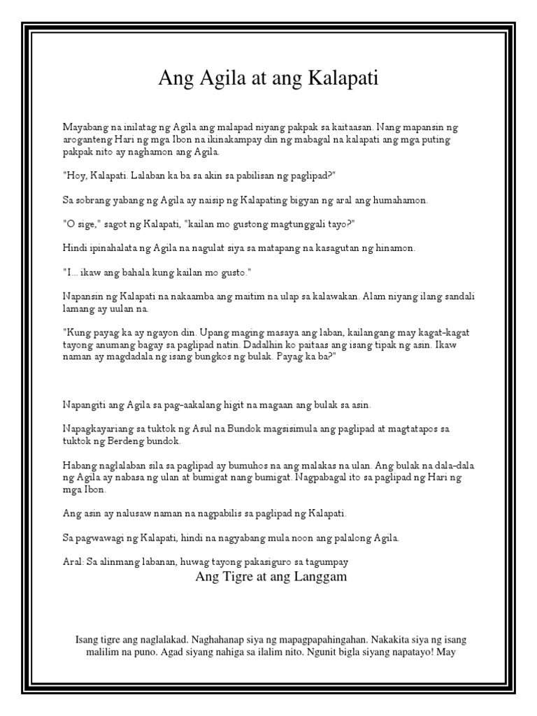 Ang Agila at Ang Kalapati | PDF