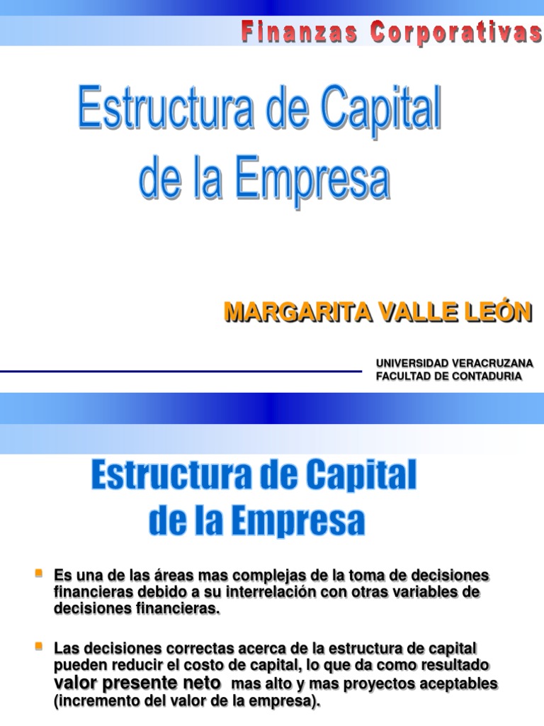 Estructura de Capital Optima | PDF
